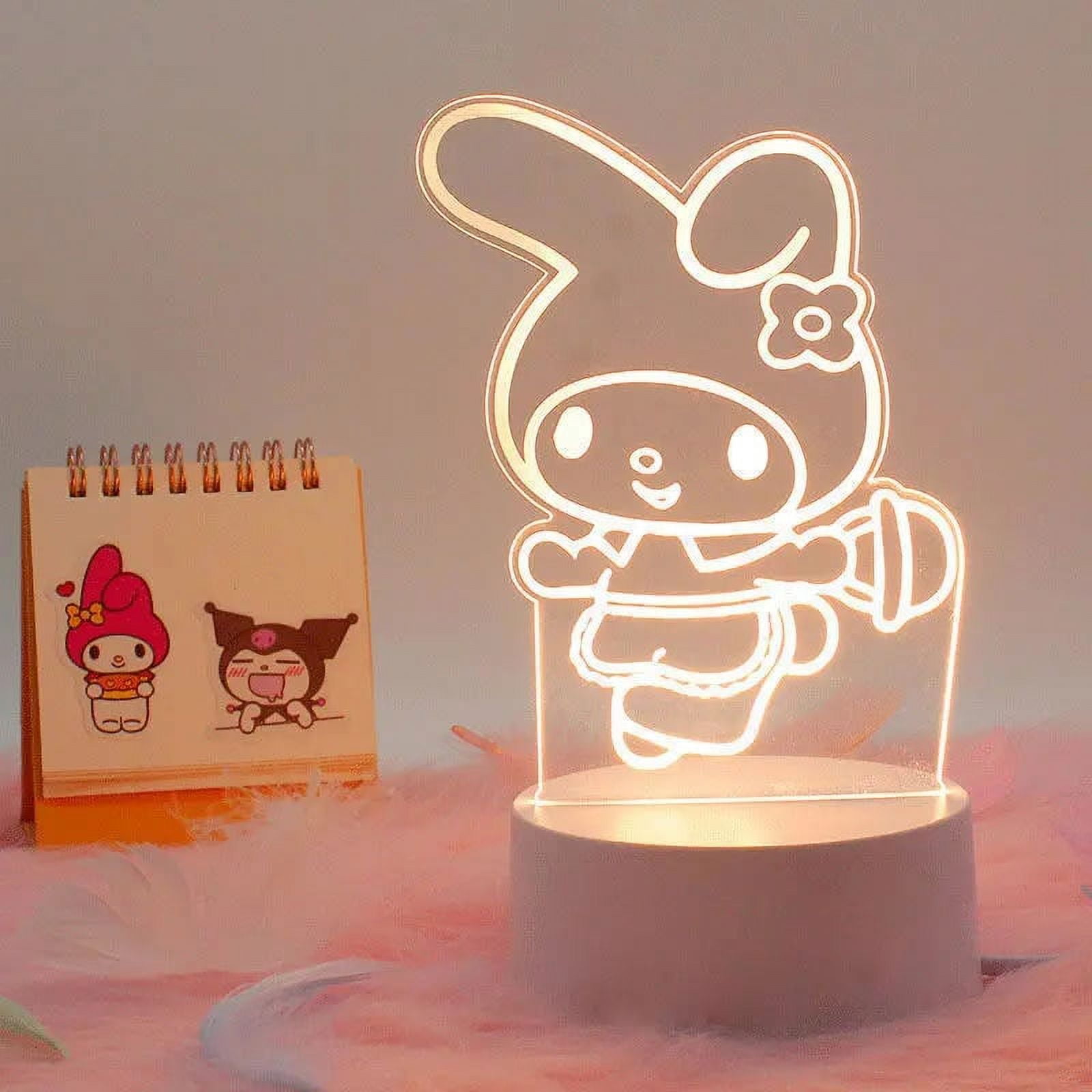 New Kawaii Cartoon Sanrio Hello Kitty My Melody Kuromi Night Light Cute ...