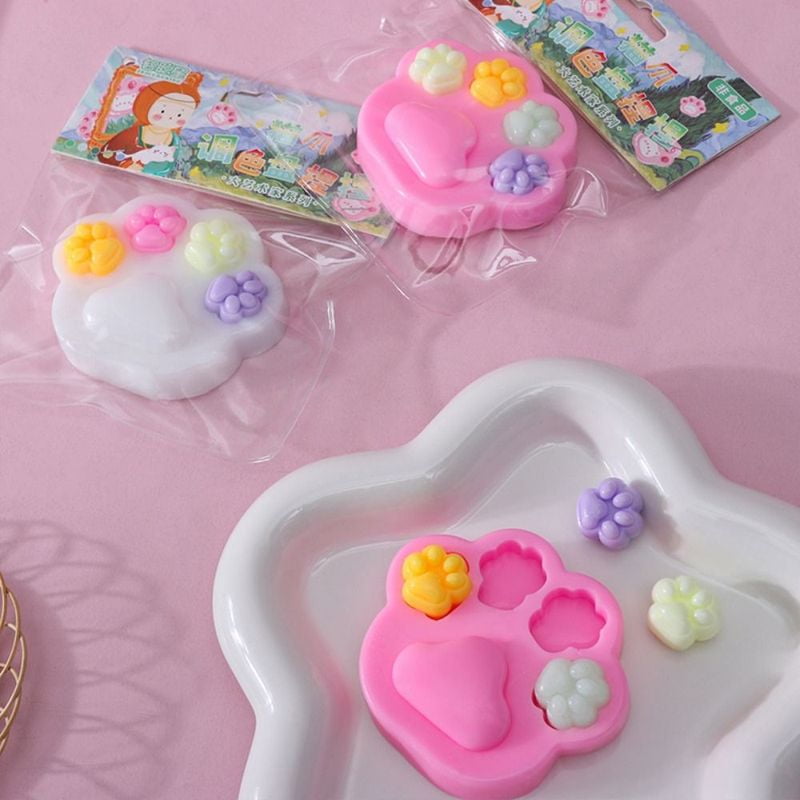 New Kawaii Cat Paw Squeeze Toy Colorful Novelty Relief Stess Toy ...
