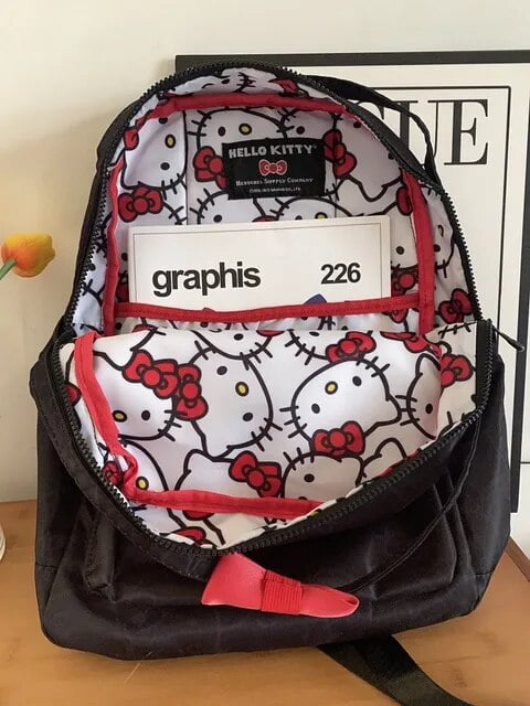 New Kawaii Hello Kitty Backpack Mochila Infantil Escolar for Girl Boy ...