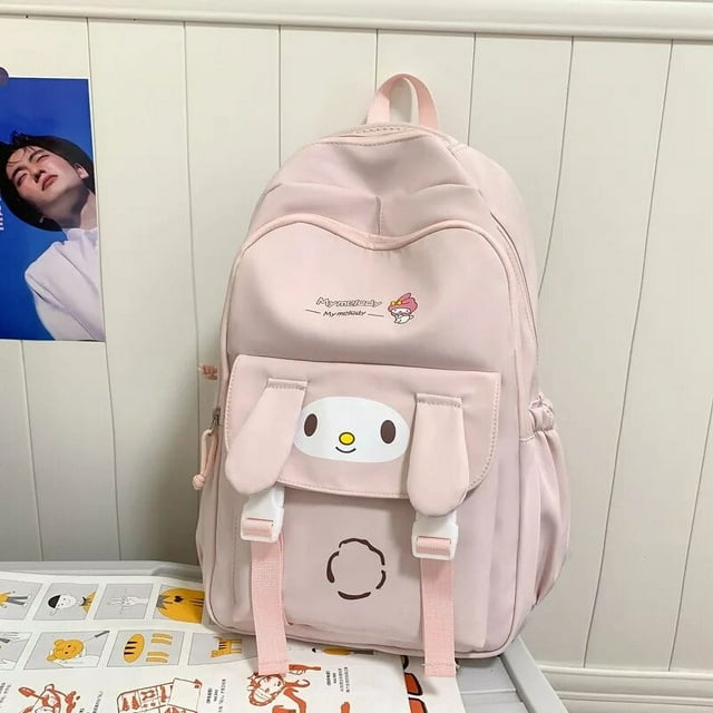 New Kawaii Sanrio Backpack Cinnamoroll Kuromi My Melody Pompompurin ...