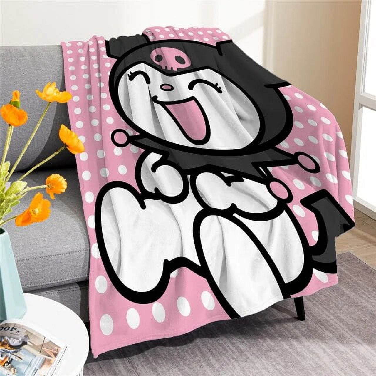 New Kawaii Sanrio Flannel Blanket Kuromi Hello Kitty Office Lunch Break ...