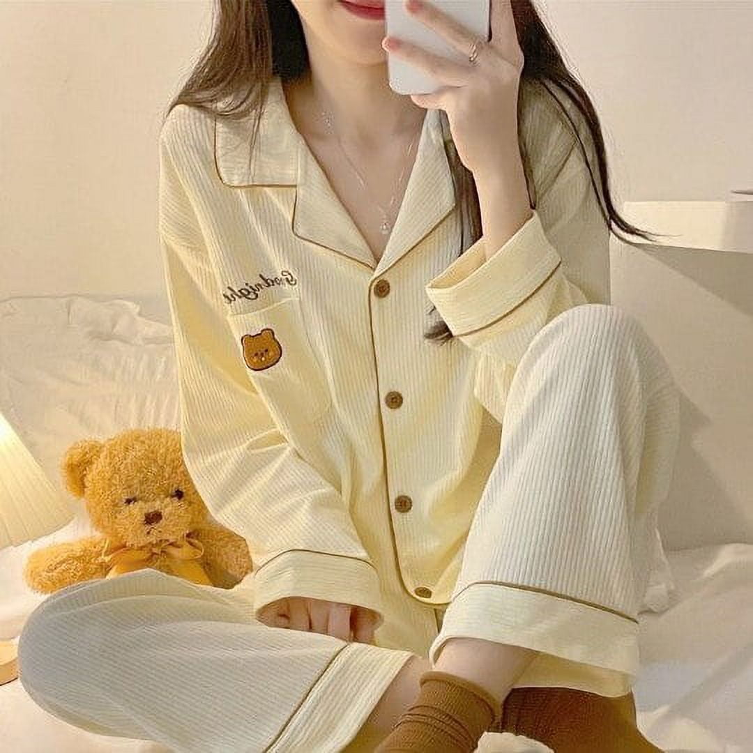 New Kawaii Sanrio Hello Kitty Pajamas Y2K Spring Autumn Cartoon Anime 2 ...