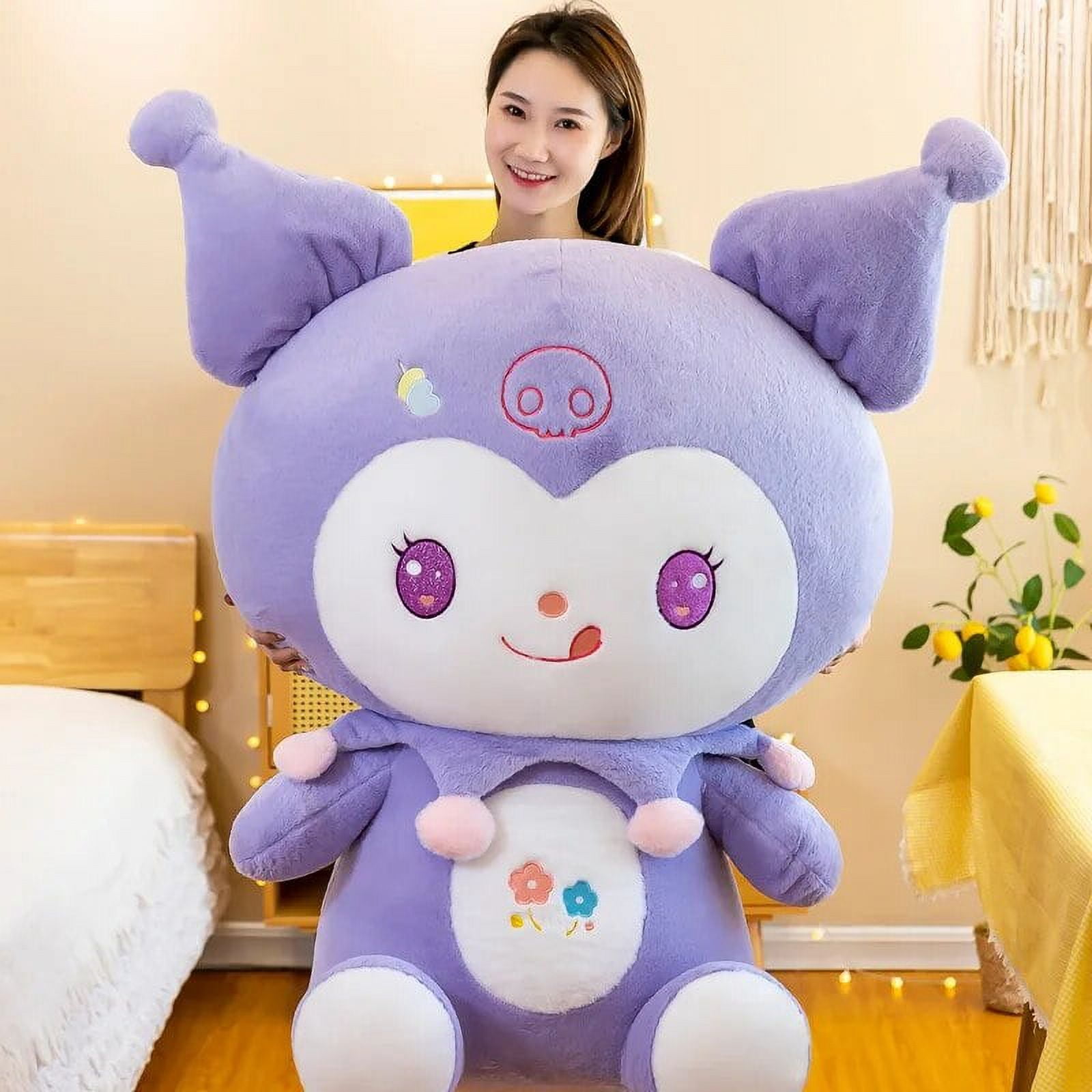 New Kawaii Sanrio Kulomi Plush Doll Toys Lovely Soft Cartoon Purple Pillow Sleeping Doll ...