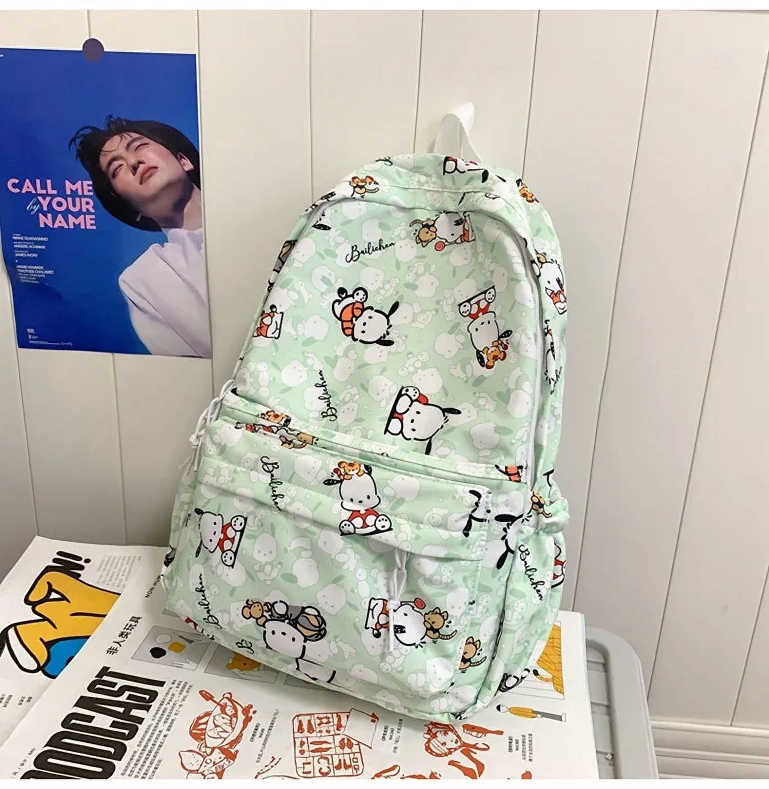 New Kawaii Sanrio Pochacco Backpack Cute Heart Pochacco Schoolbag ...