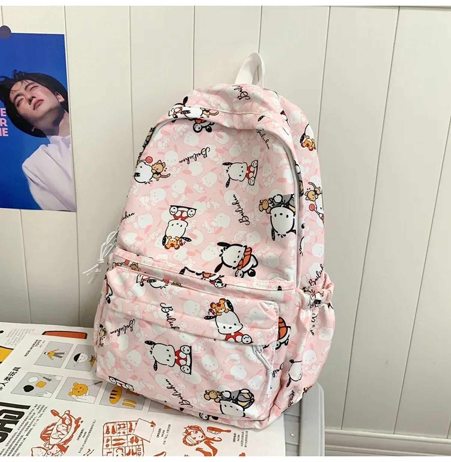 New Kawaii Sanrio Pochacco Backpack Cute Heart Pochacco Schoolbag ...