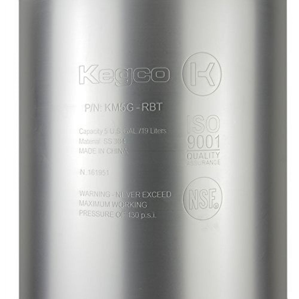 New Kegco 5 Gallon Home Brew Ball Lock Keg with Strap Handle Homebrew ...