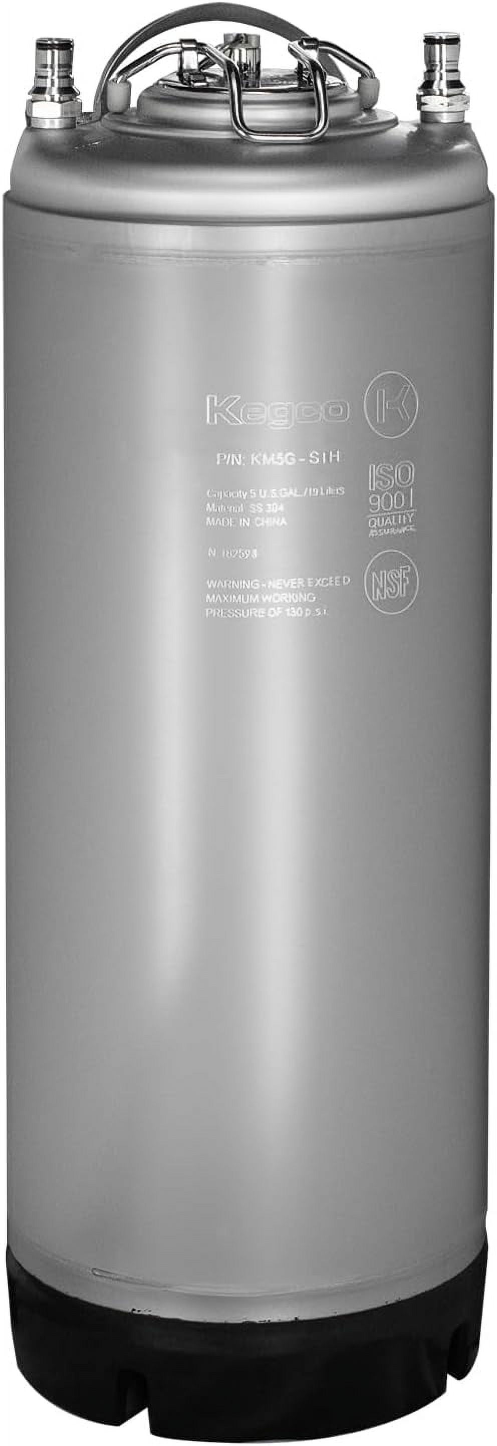 New Kegco 5 Gallon Home Brew Ball Lock Keg with Strap Handle Homebrew Beer and Soda - Walmart.com
