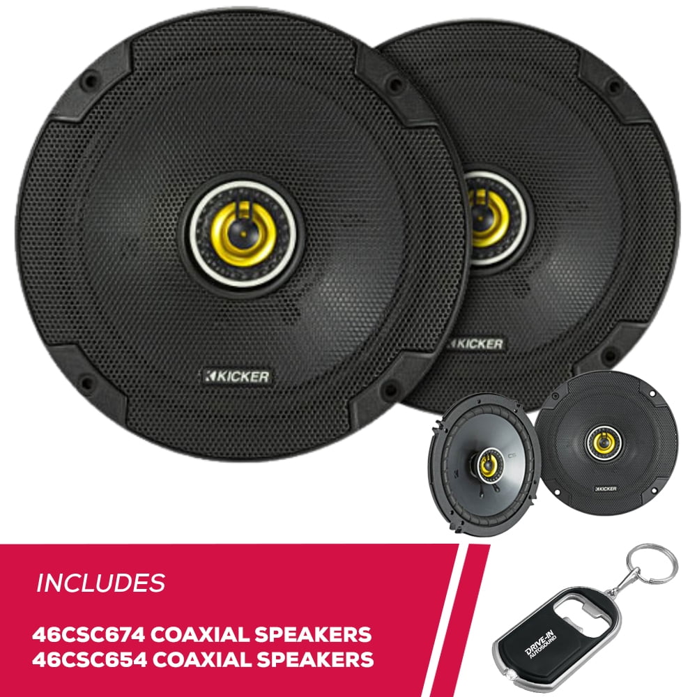 New Kicker 46CSC674 CS Series 6-3/4" Coaxial Speakers and 46CSC654 6.5" Speakers - Walmart.com