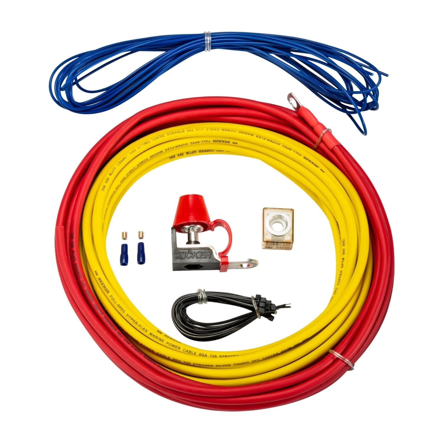 Kicker Marine Amp Power Kit, 8 AWG, 20 ft Cable, Designed for Marine ...