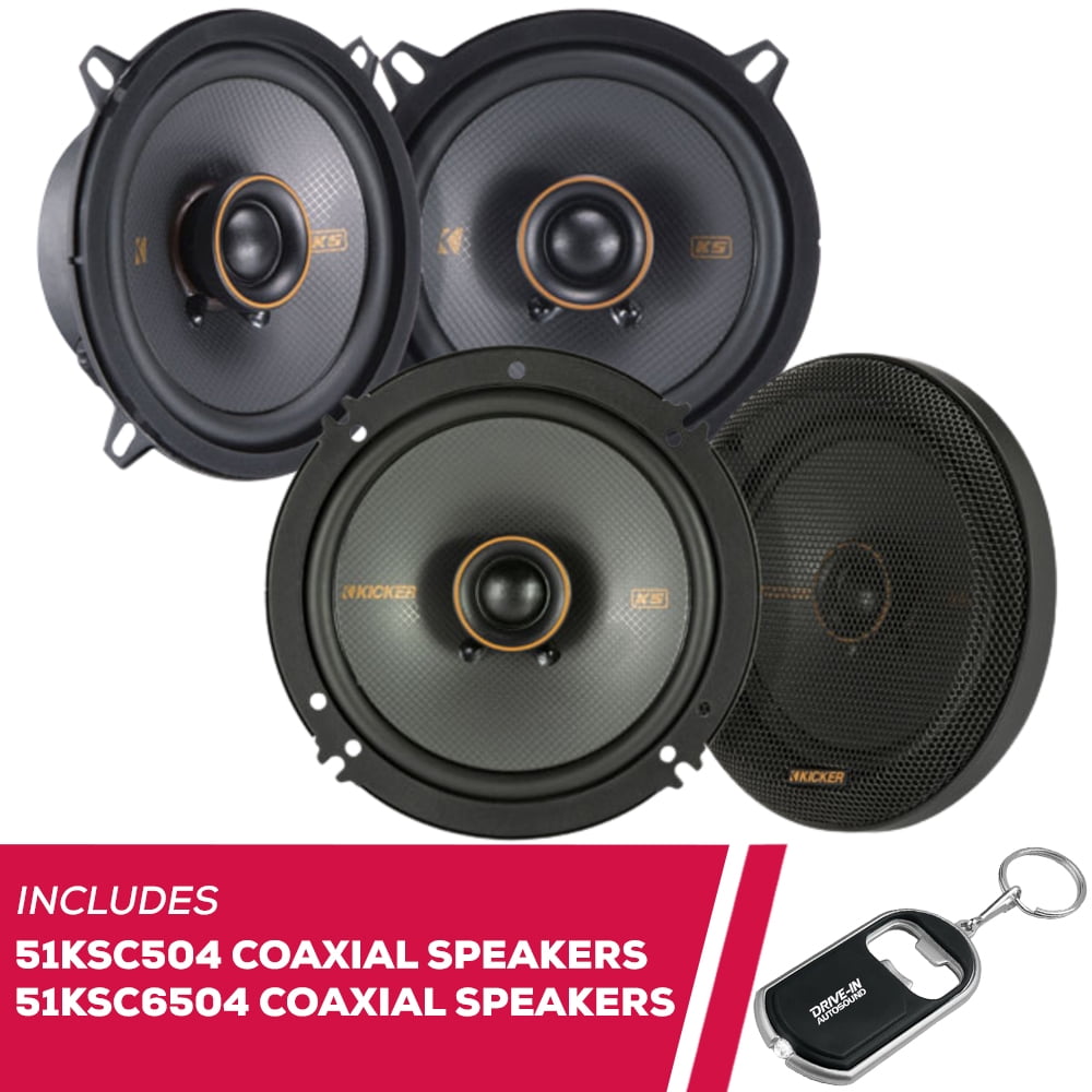 New Kicker 51KSC504 5.25" Coaxial Speakers and 51KSC6504 6.5" Coaxial ...