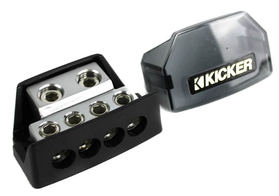 New Kicker DB4 Distribution Block w/ 2) 1/0-8 Gauge Inputs and 4) 8 Ga ...
