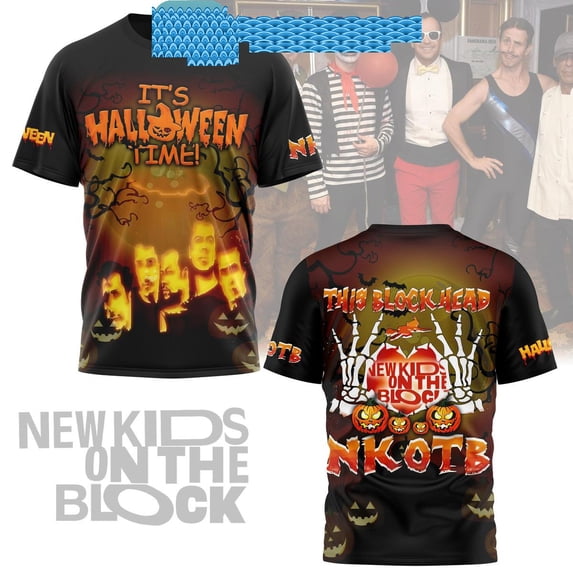 New Kid On The Block Its Halloween Time This Block Head Hoodie T Shirt ...