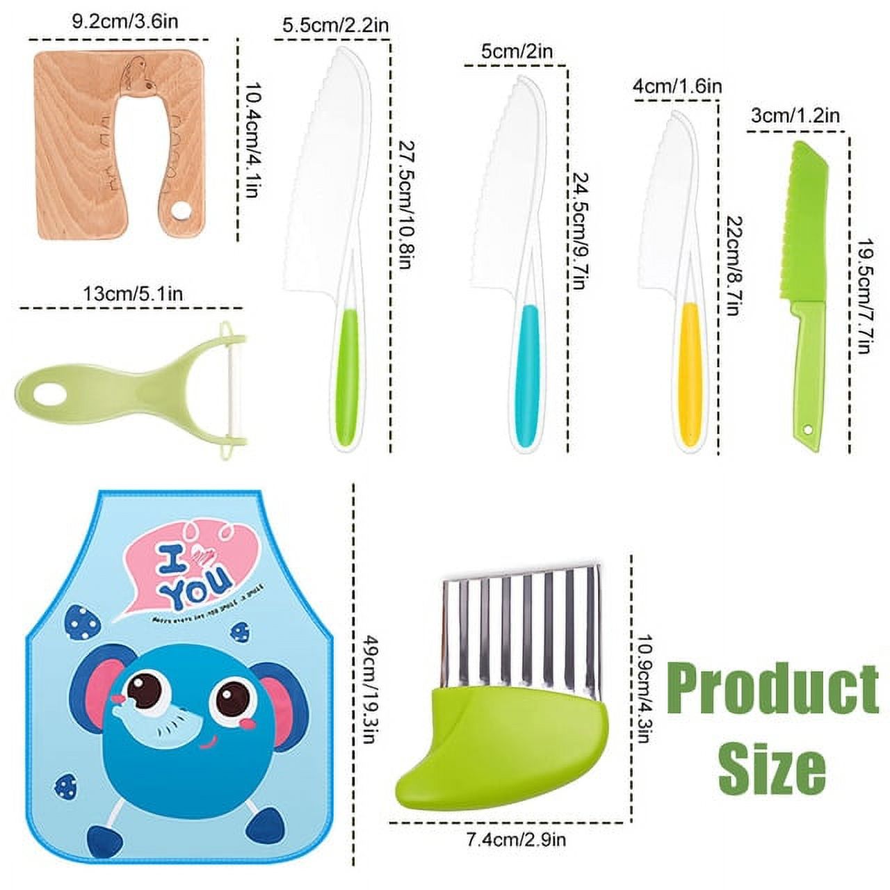 New Kids Cooking Cutter Set Kids Knife Toddler Wooden Cutter Cooking ...