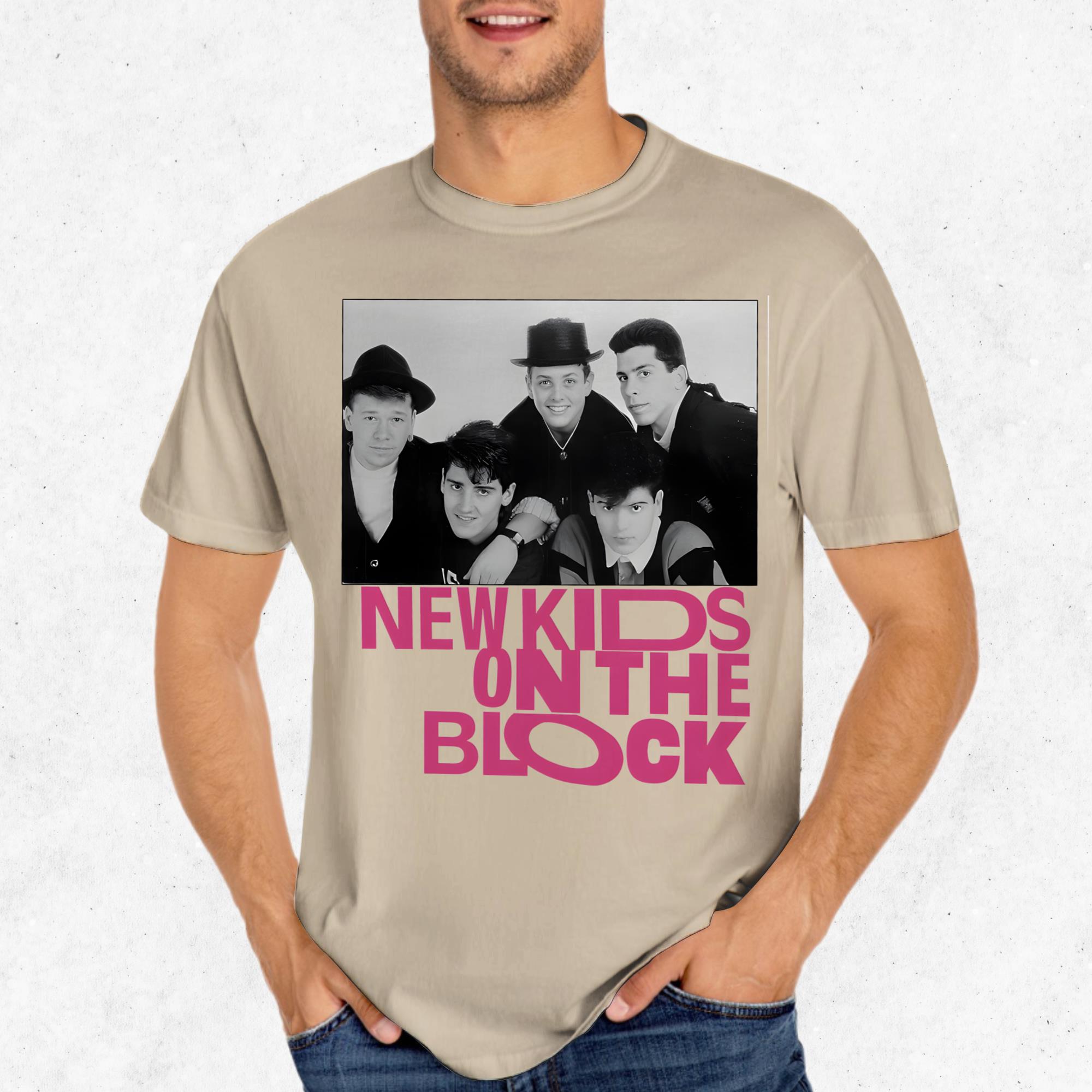 New Kids on the Block Retro Group Photo T-Shirt - Iconic Boy Band ...