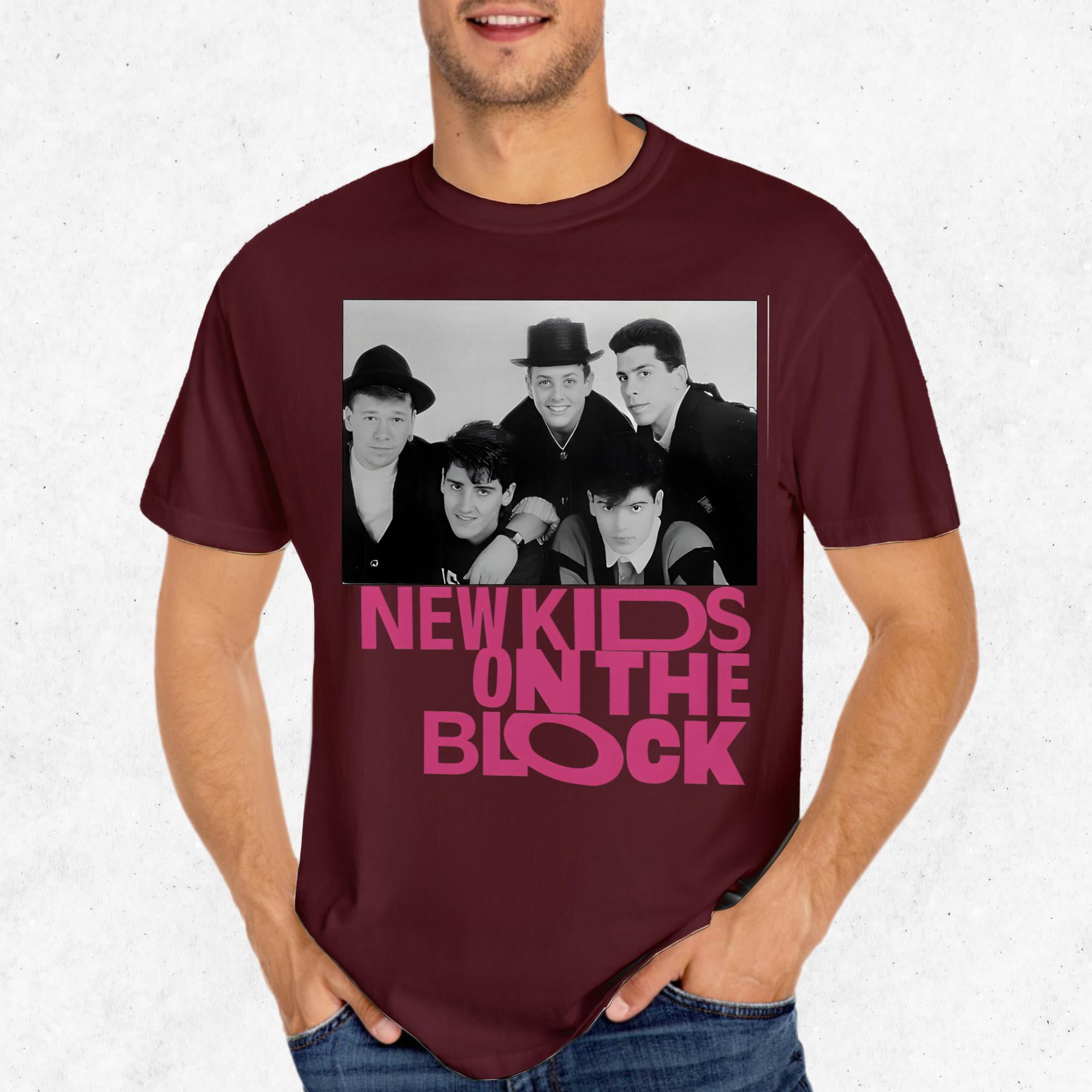 New Kids on the Block Retro Group Photo T-Shirt - Iconic Boy Band ...