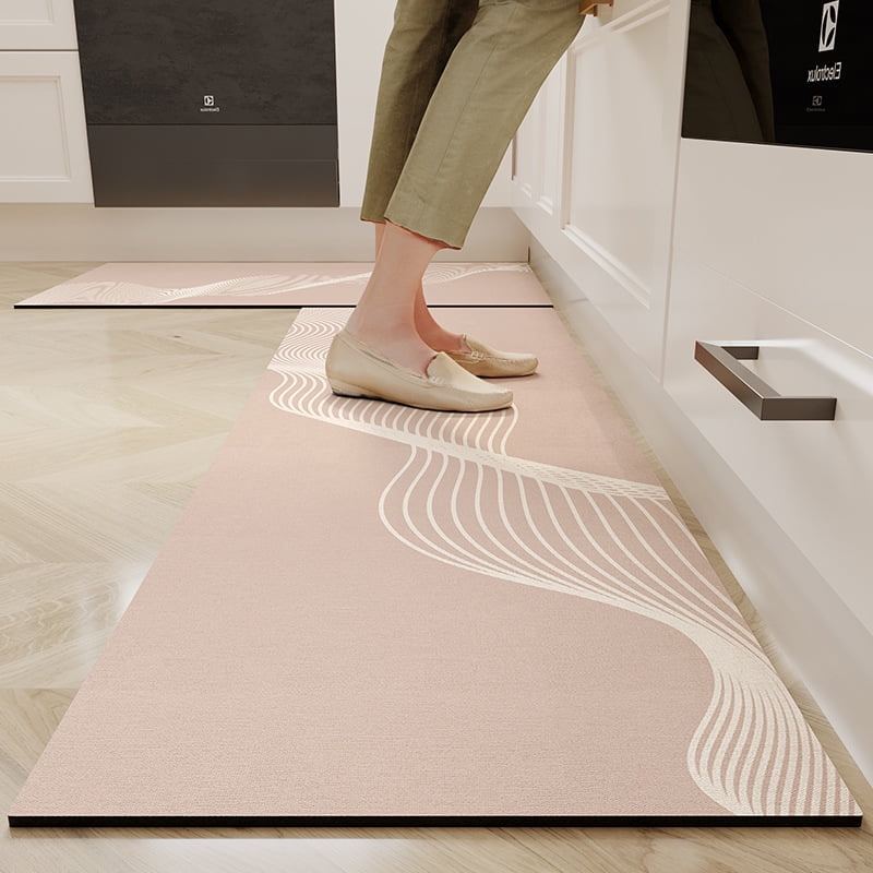 New Kitchen Floor Mat Diatom Mud Pad Super Absorbent Bath Pad Anti-Slip ...