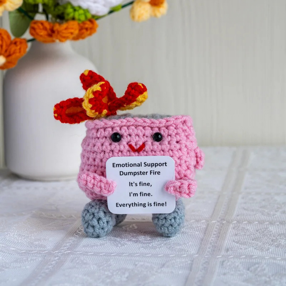 New Knitted Positive Turtle Doll Handmade Emotional Support Positive ...