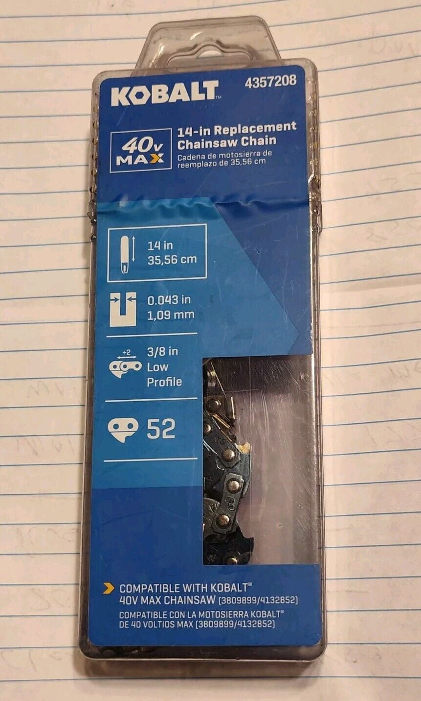 New Kobalt Original 14" Replacement 52 Link Chainsaw Chain 40v Max ...