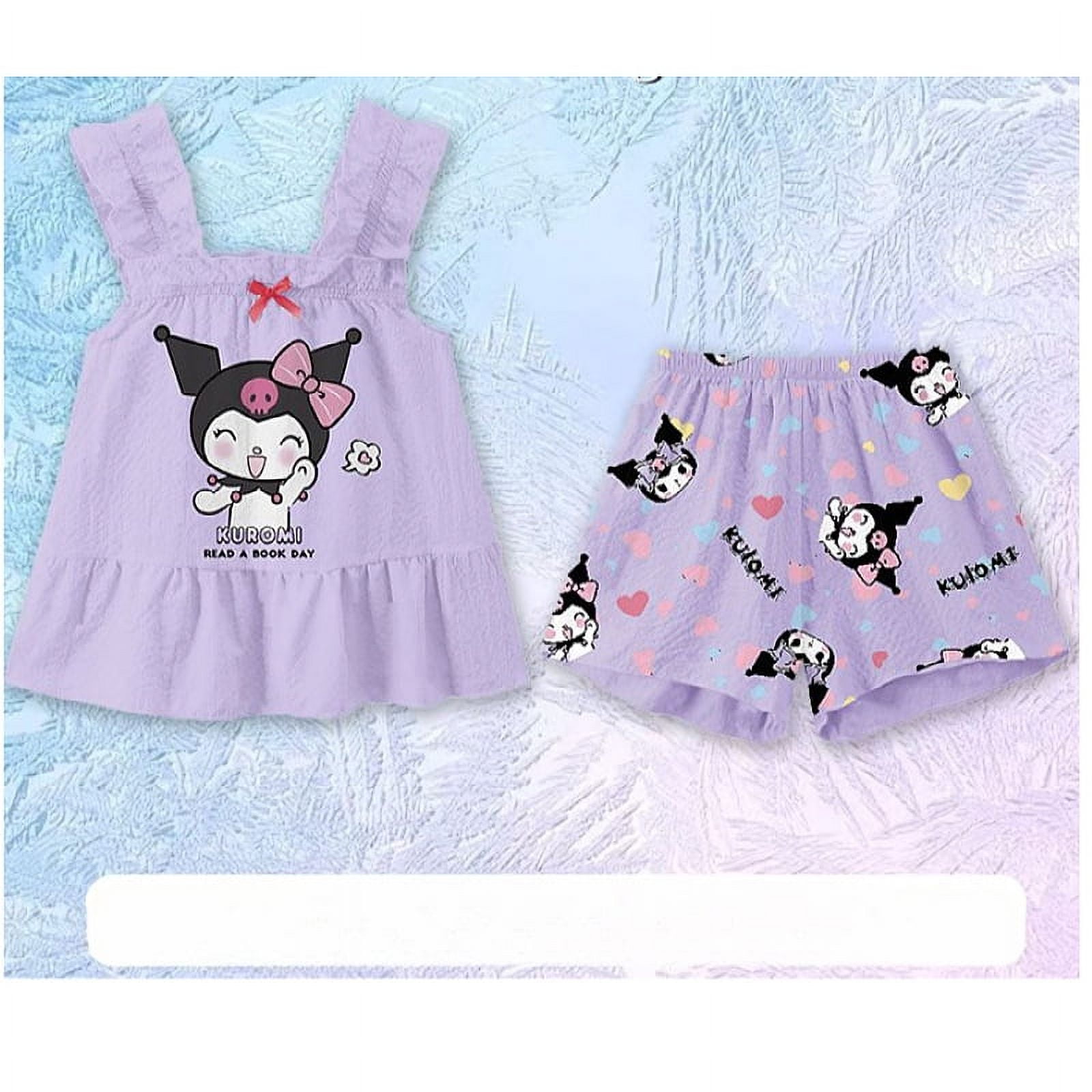 New Kuromi Cinnamoroll Pajamas Set My Melody Summer Short Sleeved Home ...