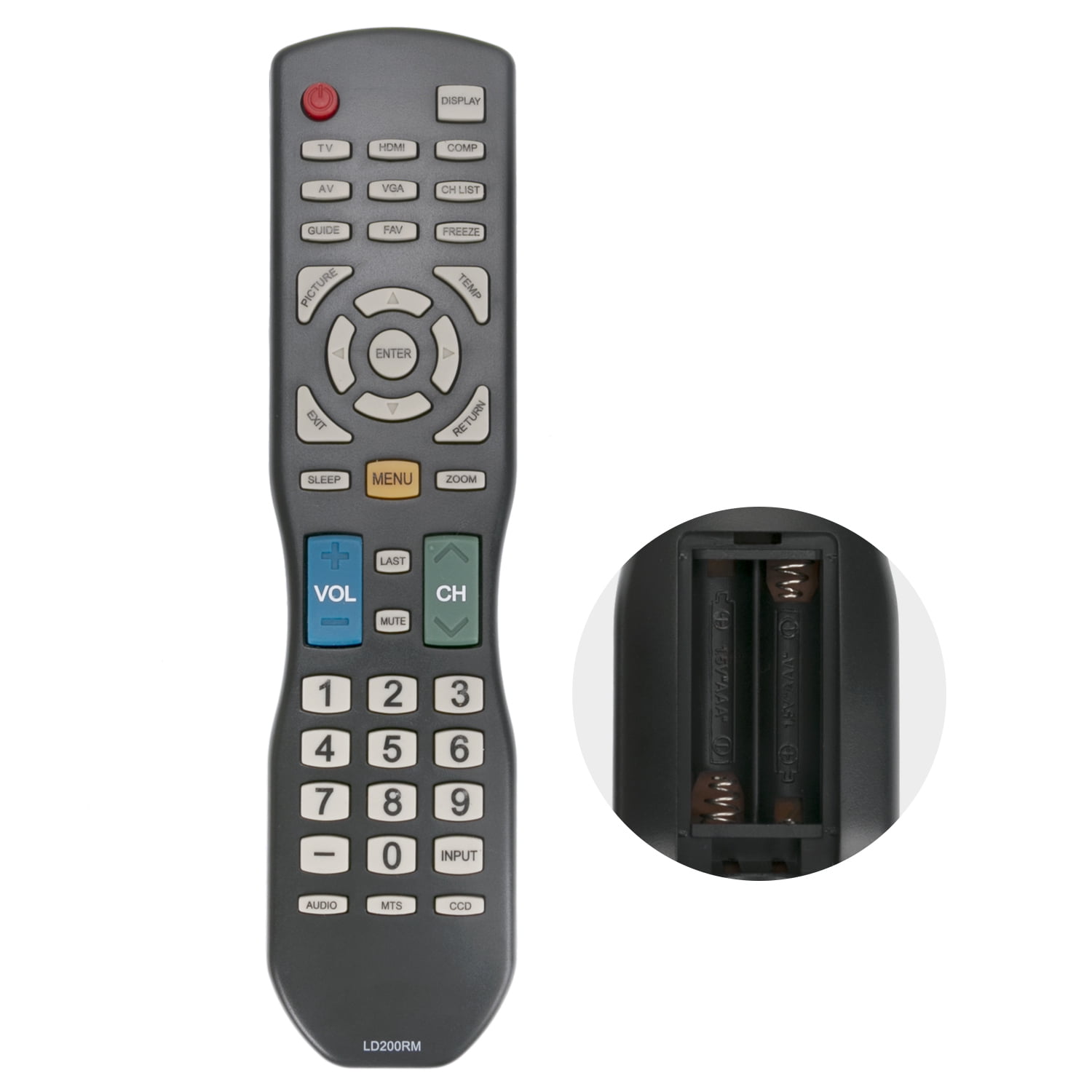 New LD200RM TV Remote Control fit for APEX TV LD3288M LD4077 LE4077M ...