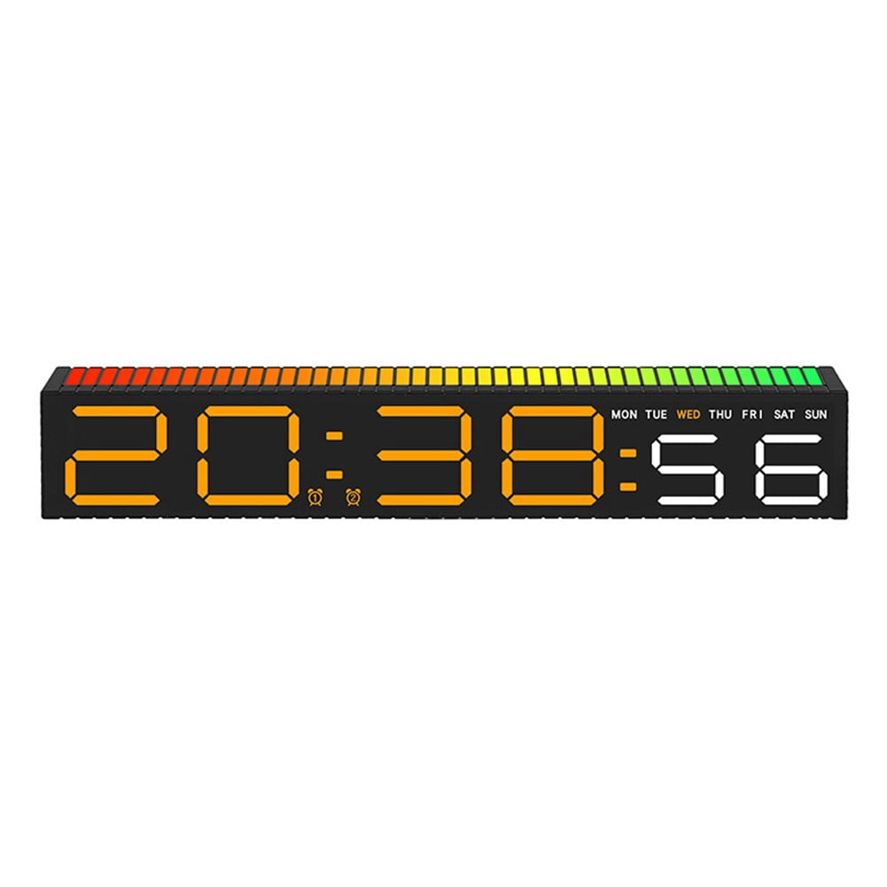 New LED Alarm Clock Spectrum Pickup Electronic Clock Temperature ...