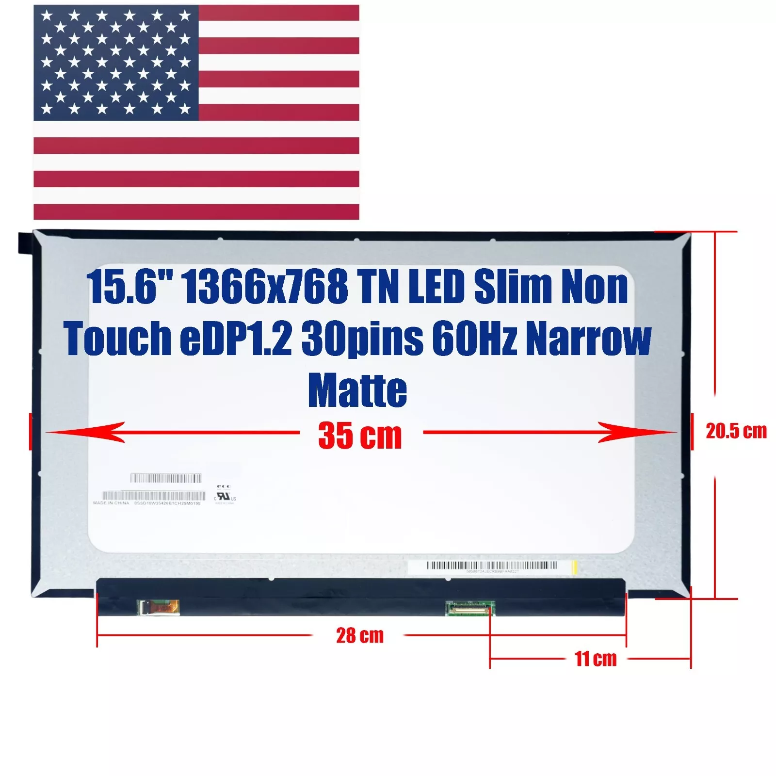 New Laptop Panel B156XTN08.1 SD10W35426 NT156WHM-N34 IdeaPad 3 15IGL05 ...