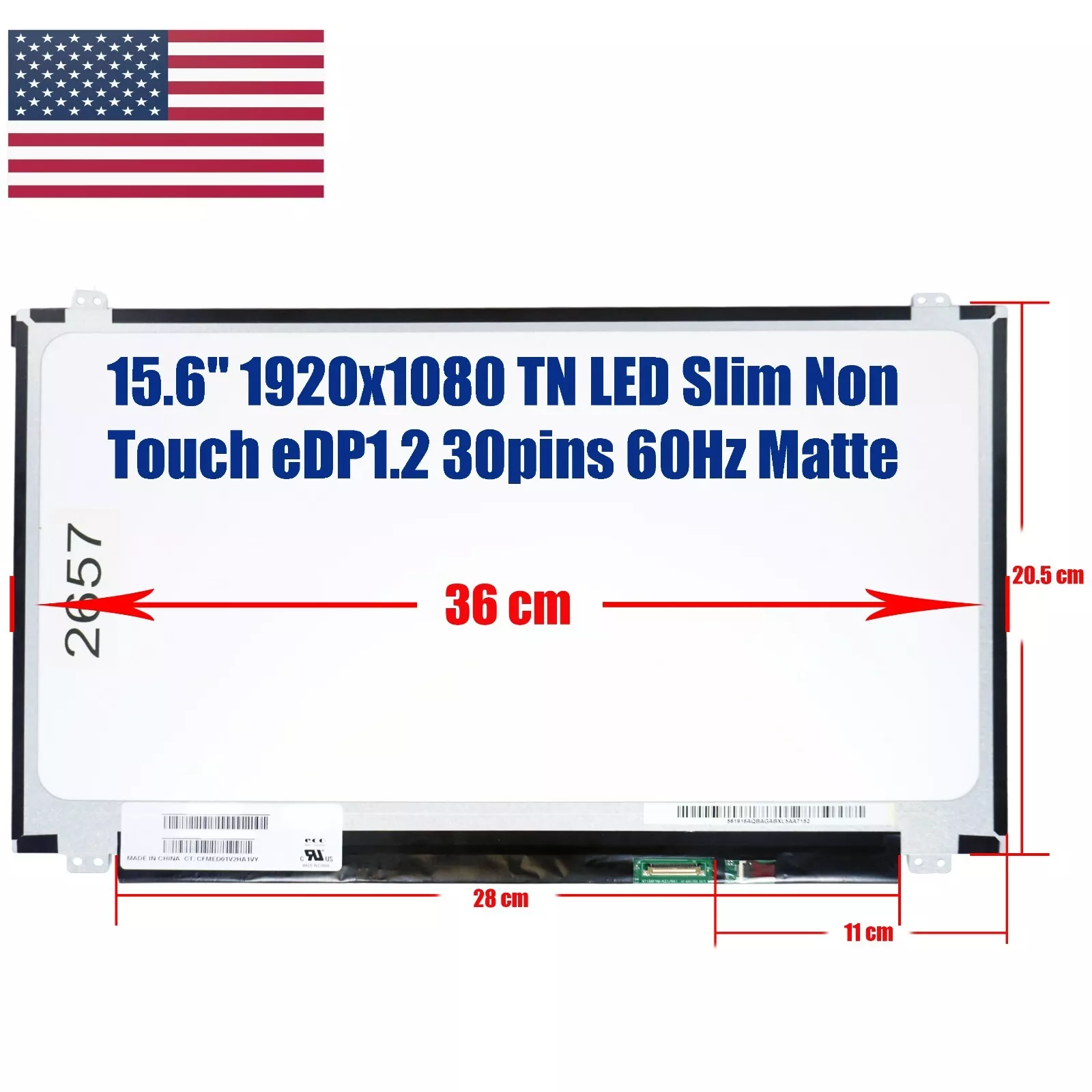 New Laptop Screen for HP 15-AY 15-AU 15-BC 15-BW 15-CB 15-R NV156FHM ...