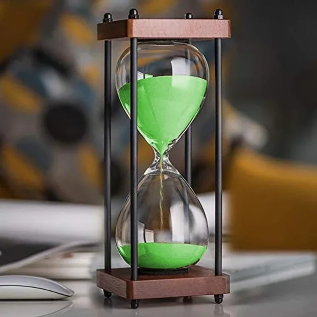 New Large Hourglass Timer 60 Minute, Metal Sand Timer Sandglass Clock ...