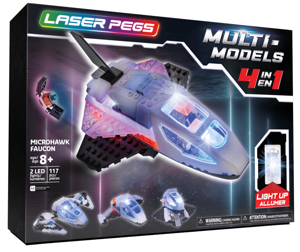 New Laser Pegs Light-Up 4-In-1 MicroHawk Mini Construction MultiModel ...
