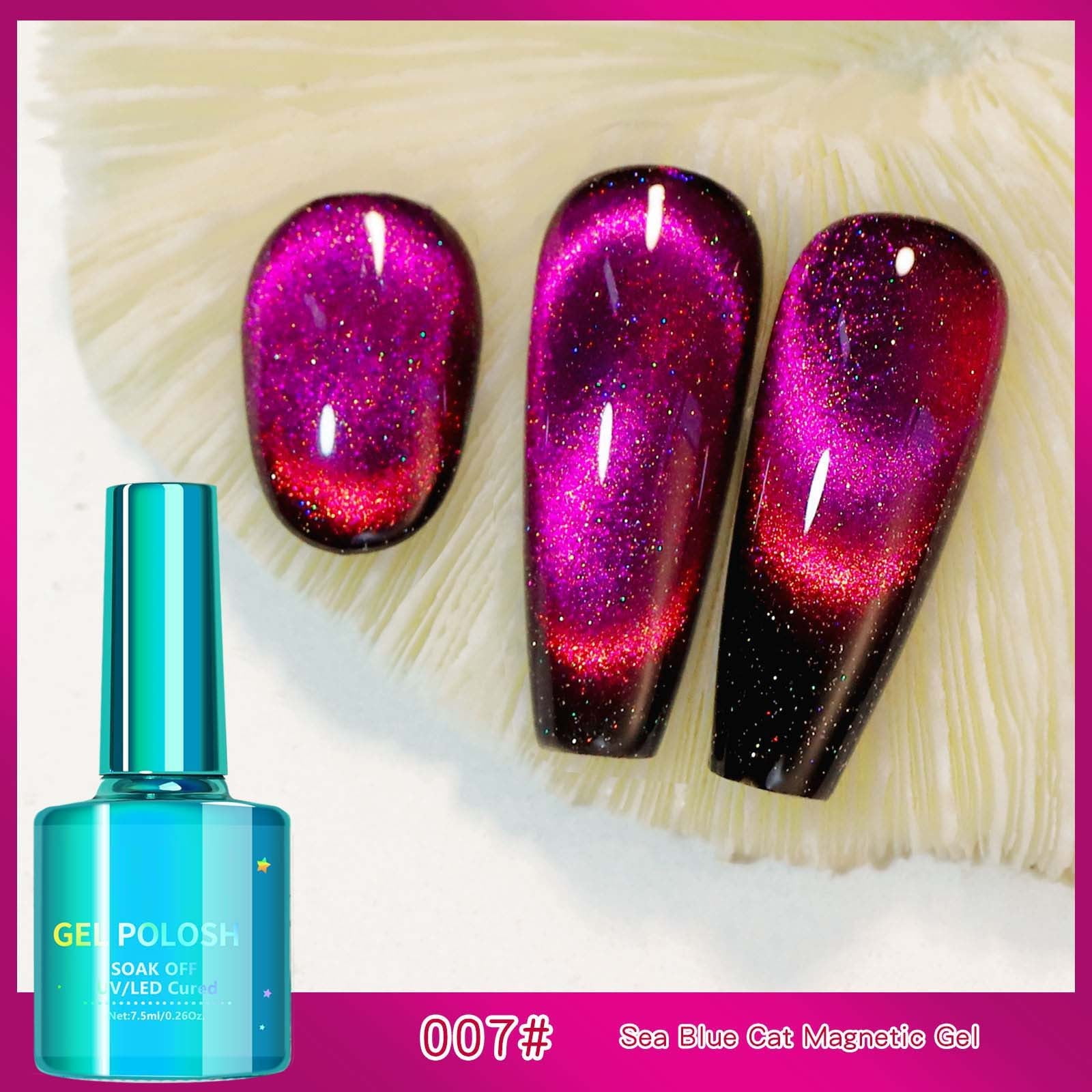 New Launch, Magnetic Gel Polish, 7.5ml Acrylic Polish, Glitter Effect ...
