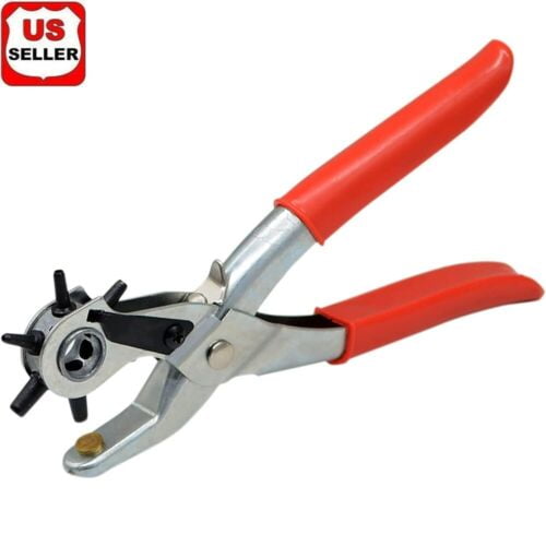 New Leather Hole Punch Belt Puncher Tool Hole Maker Revolving Rotary ...