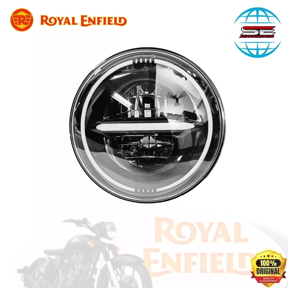New Led Headlight Minus 7" For Royal Enfield Hunter 350 Meteor 350 Thar ...