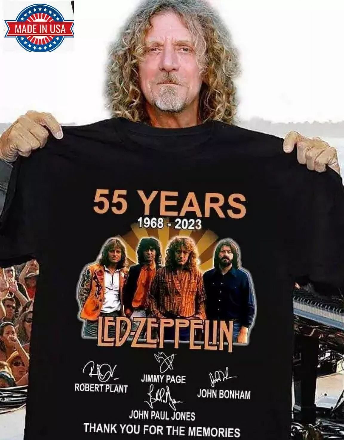 New Led Zeppelin 55 Years 1968-2023 Thank You For The Memories Shirt ...