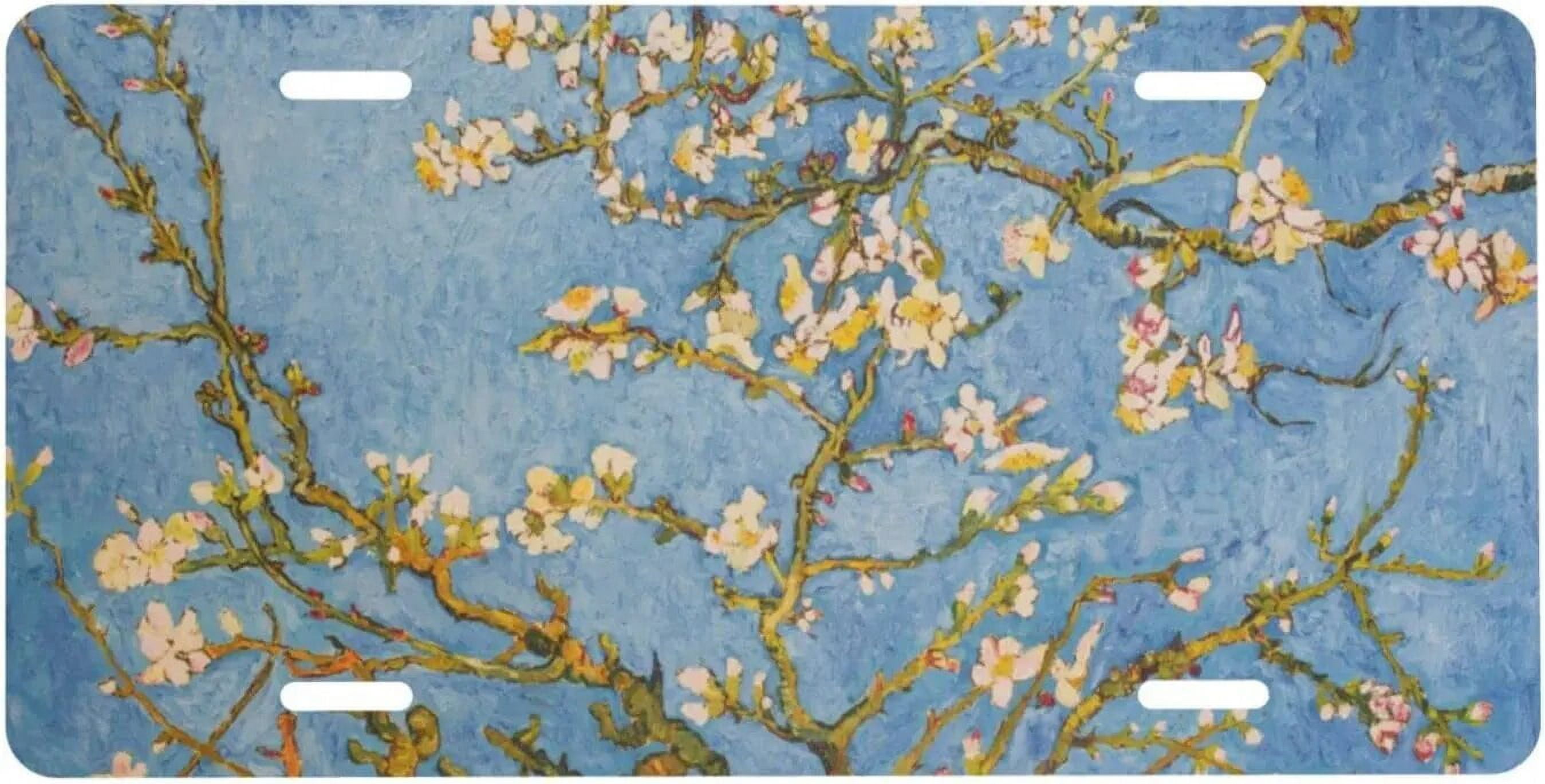 New License Plate 70s Retro Floral Decorative Car Front Metal Car Plate ...