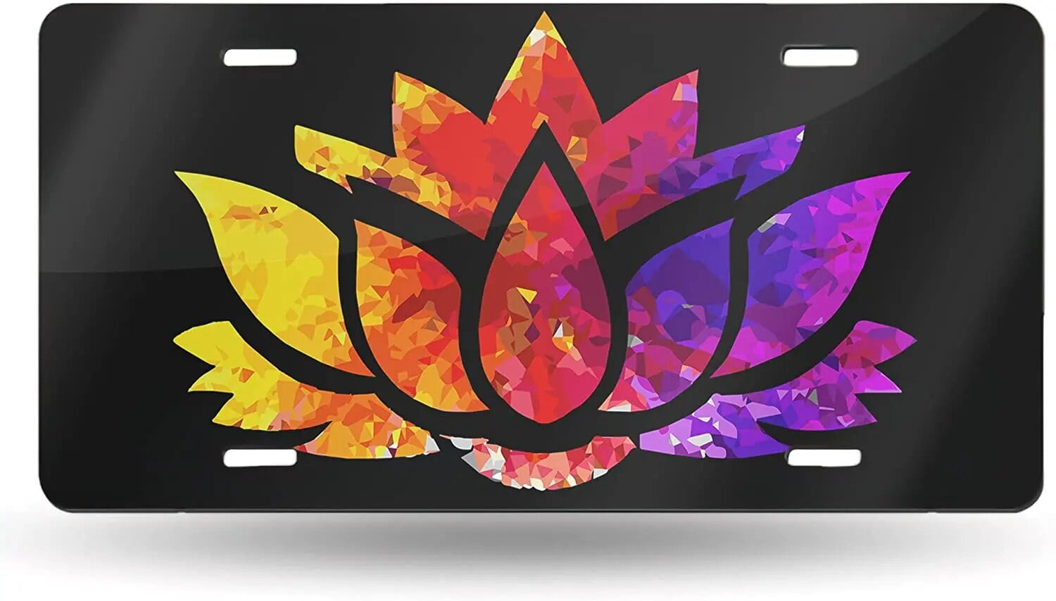 New License Plate 70s Retro Floral Decorative Car Front Metal Car Plate ...