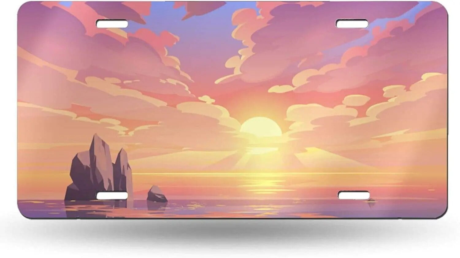 New License Plate Beautiful Sunflower with Butterfly Decorative Car ...