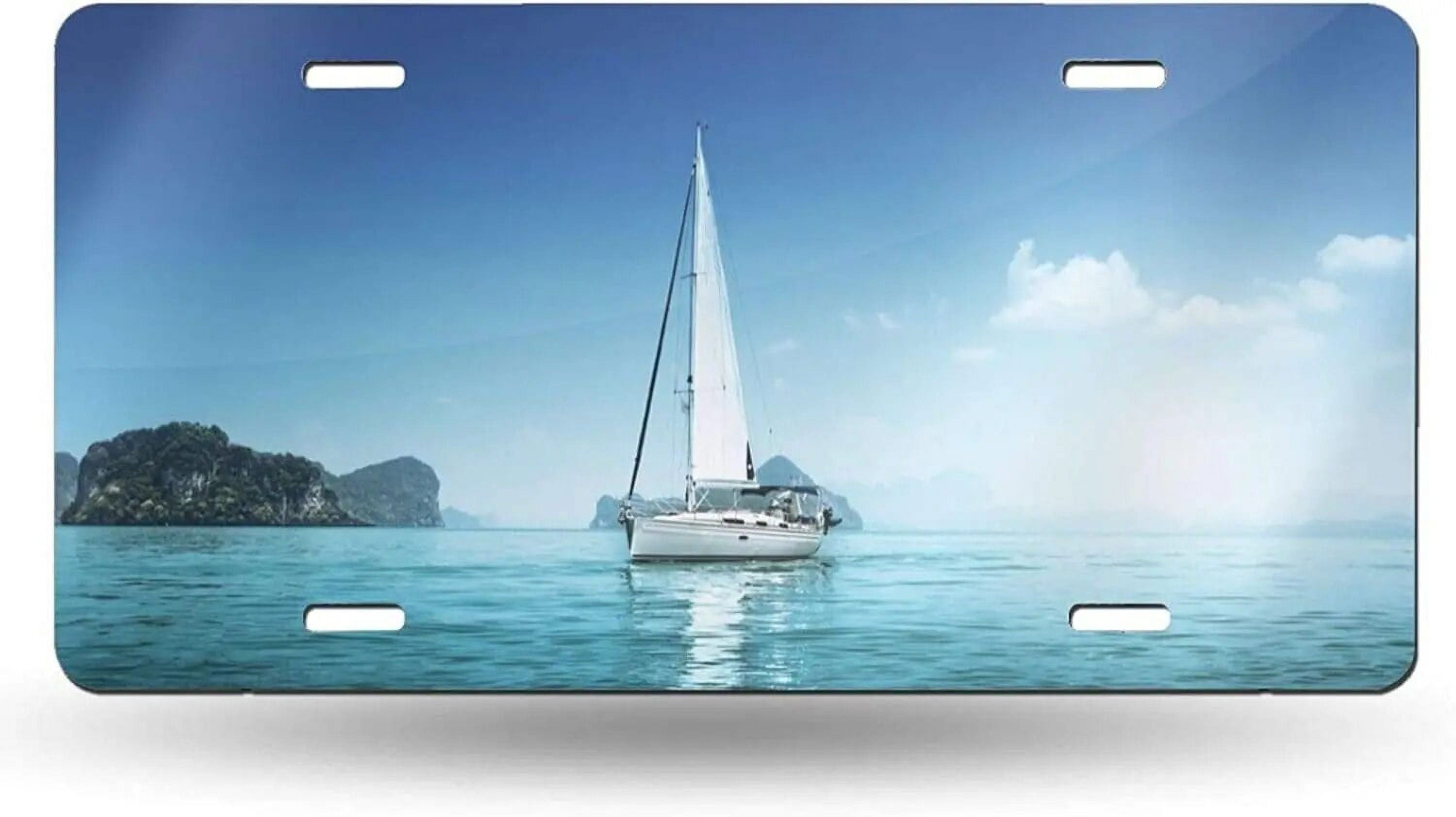 New License Plate Beautiful Sunflower with Butterfly Decorative Car ...