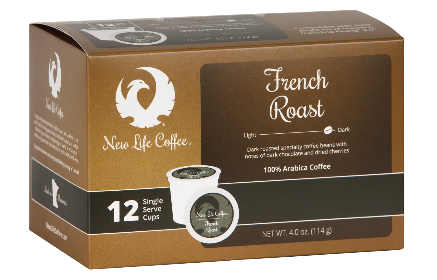 New Life Coffee French Roast Single Serve Cups, 12 ct. Box - Walmart.com