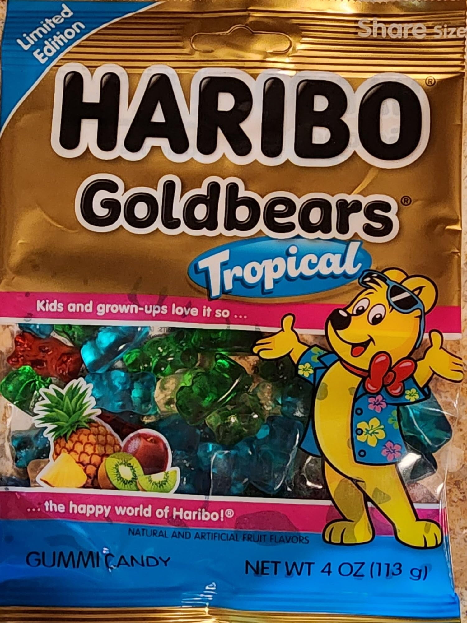 New Limited Edition Haribo ESF27 Goldbears Gummi Bears Tropical Flavors ...