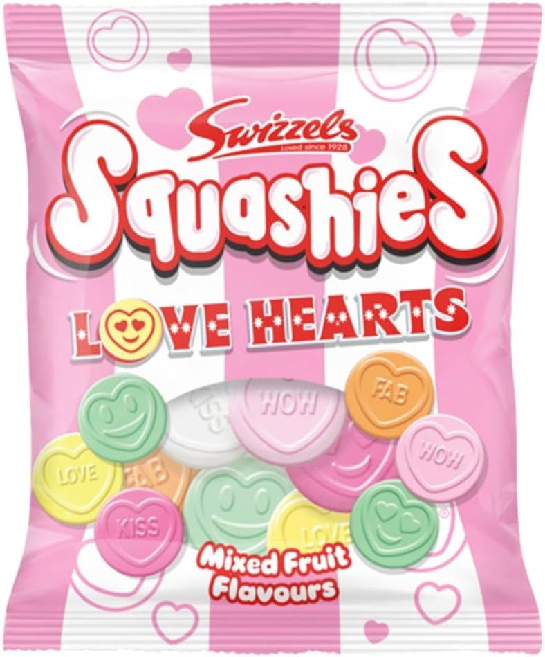 New! Limited Edition Swizzels Squashies Love Hearts Mixed Fruit Flavors ...