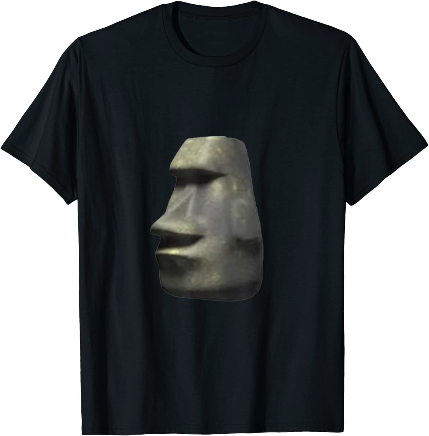 New Limited Funny Stone Meme, Moai Head T-Shirt - Walmart.com