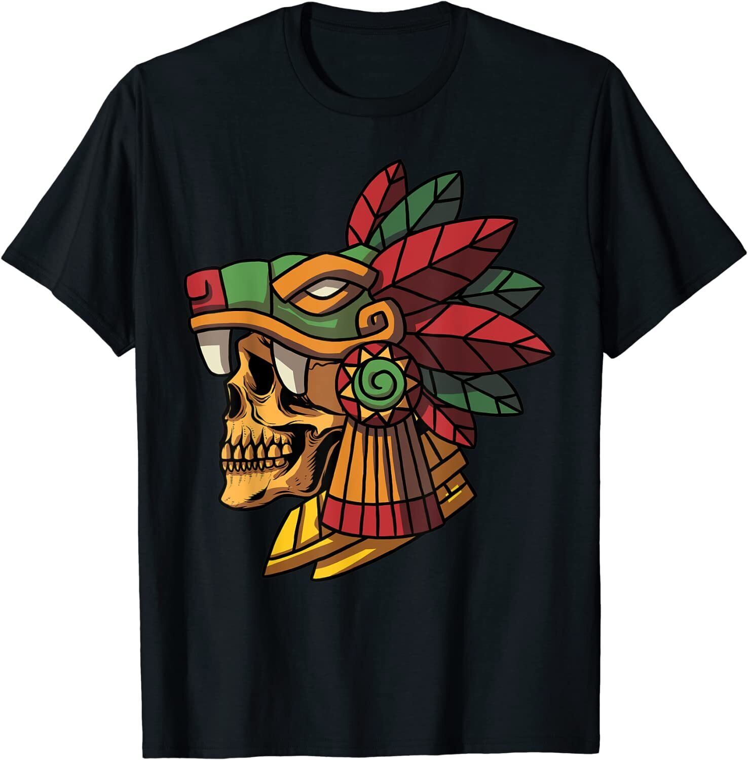 New Limited Quetzalcoatl Aztec Skull Mayan Ancient Inca Toltec T-Shirt ...