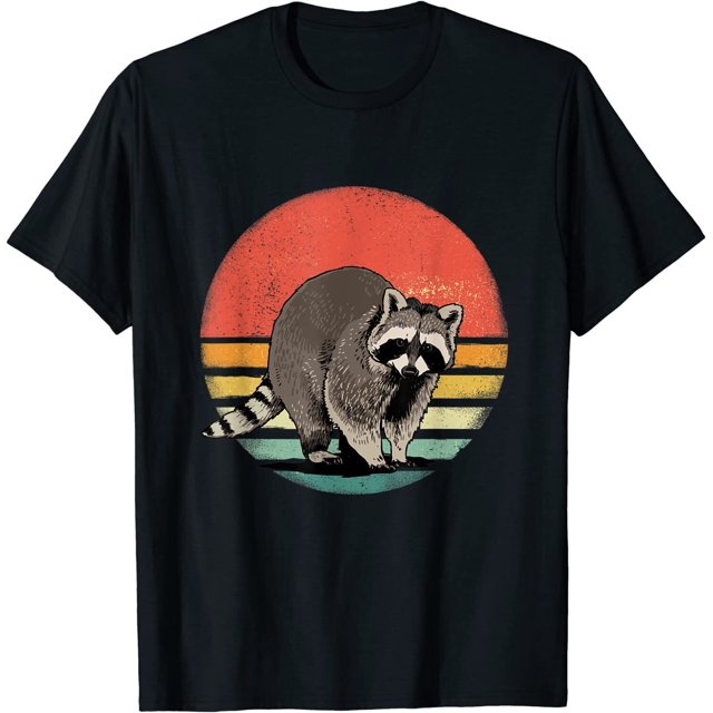 New Limited Retro Vintage Raccoon Wildlife Animal Raccoons T-Shirt Free ...