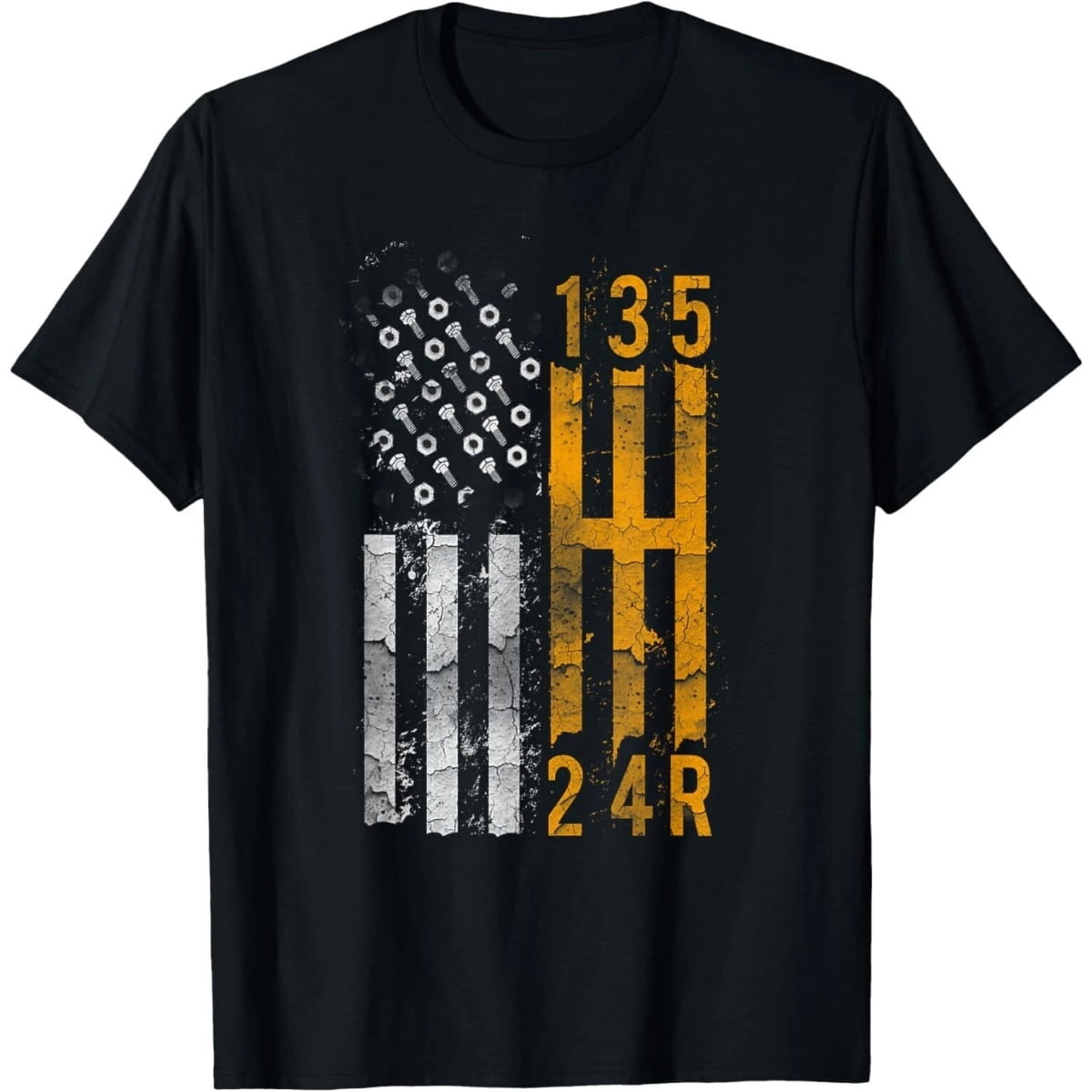 New Limited Stick Shift American Flag Muscle Car Mechanic Made In USA T ...