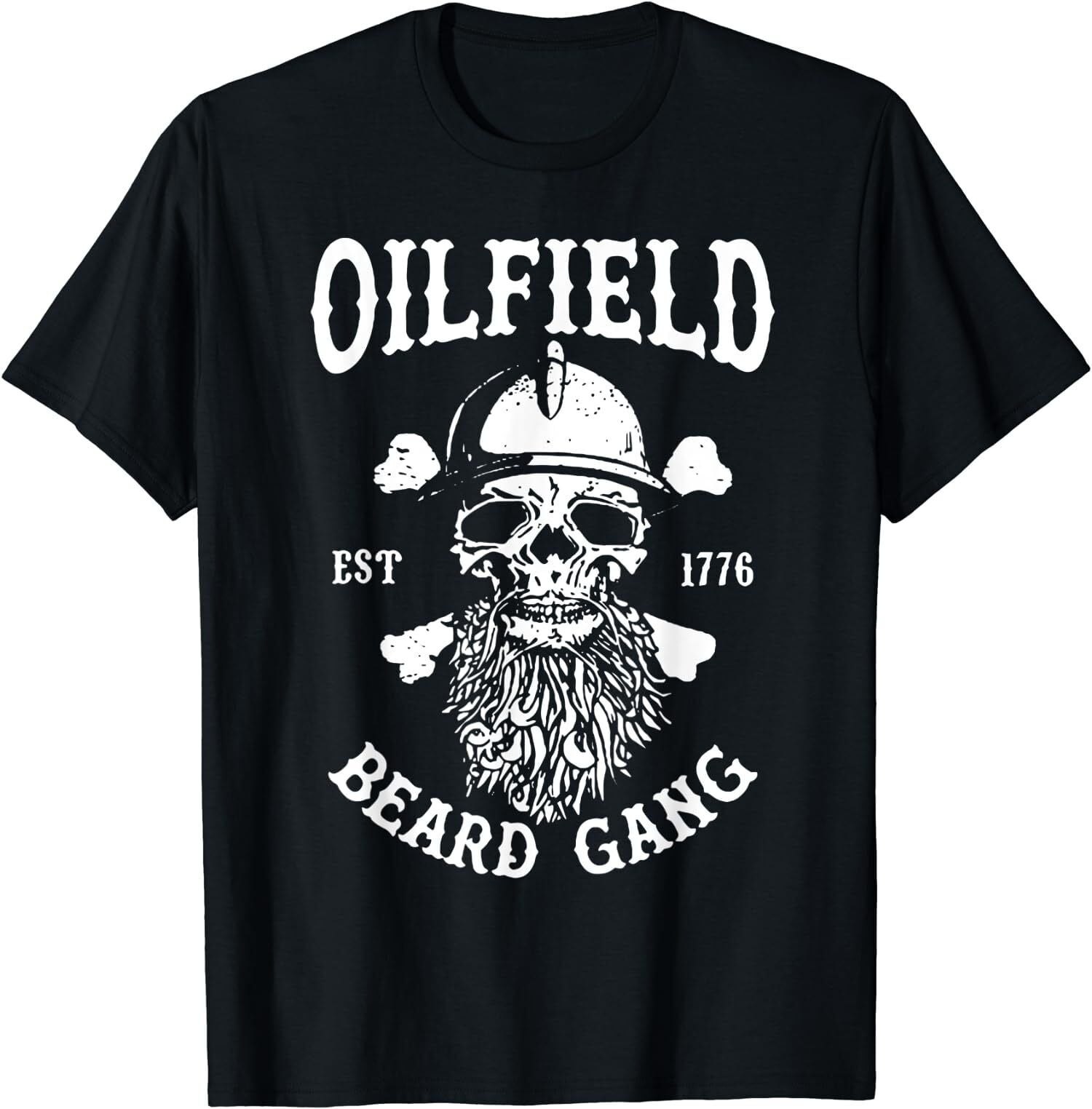 New Limited Vintage Oil Rig Worker, Oilfield Beard Gang T-Shirt ...