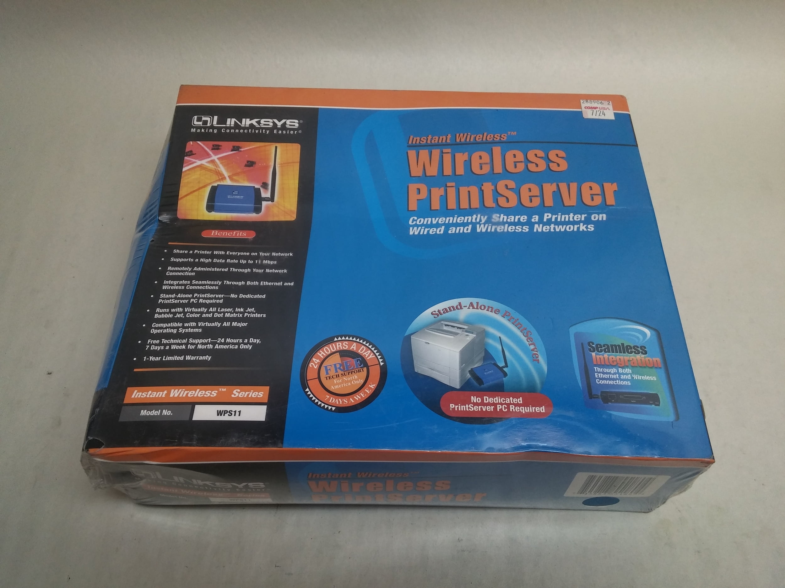 New Linksys WPS11 Instant Wireless Print Server - Walmart.com