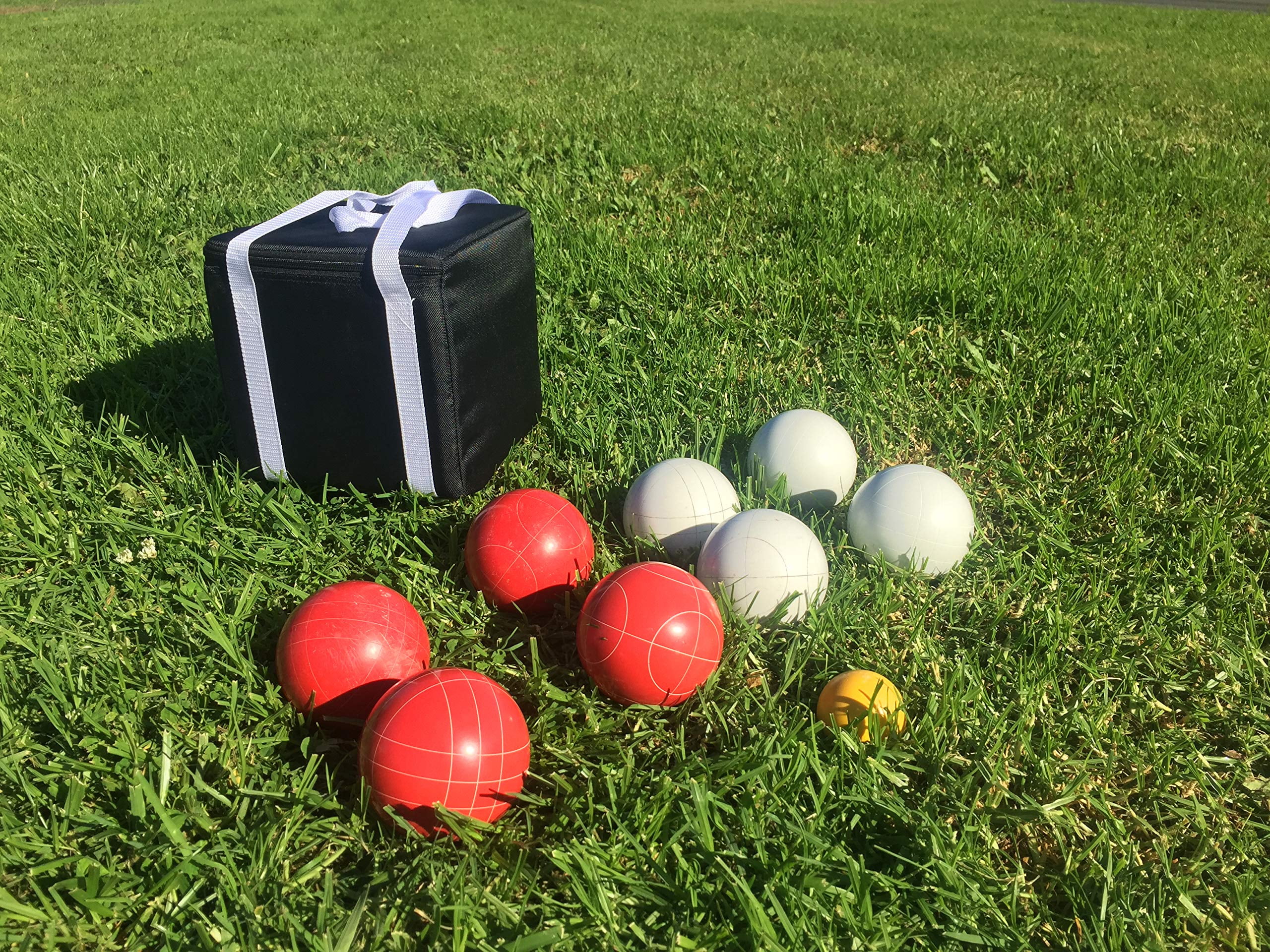 New Listing - (11 of 28) Unique Bocce Sets - 107mm with White and Red ...