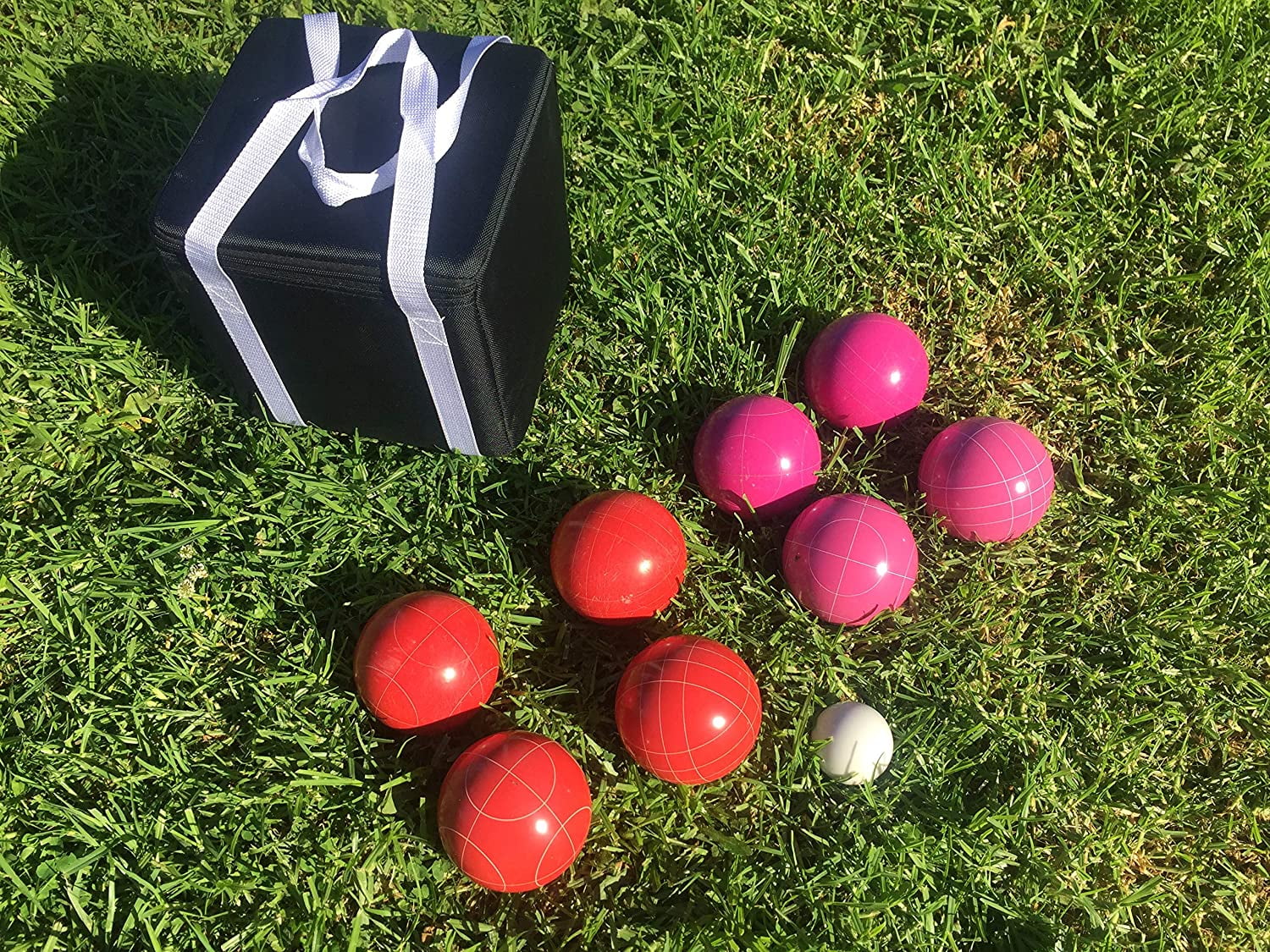 New Listing - (12 of 28) Unique Bocce Sets - 107mm with Pink and Red ...