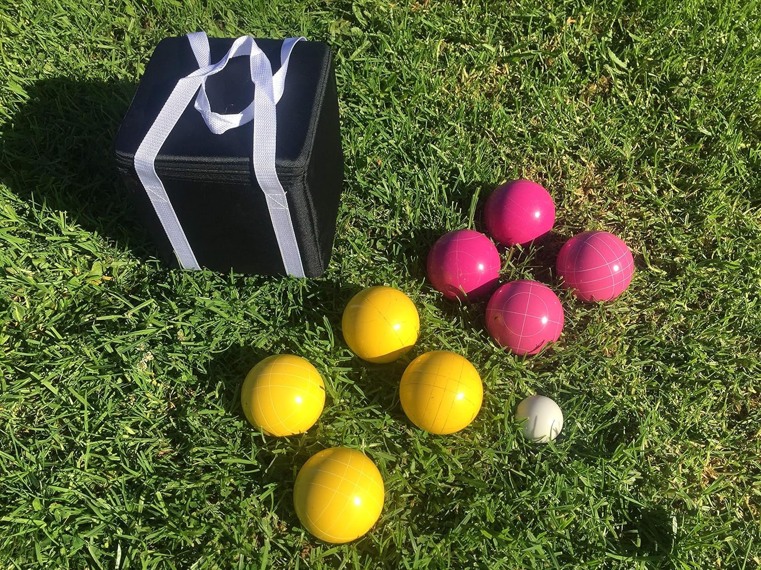 New Listing - (21 of 28) Unique Bocce Sets - 107mm with Pink and Yellow ...