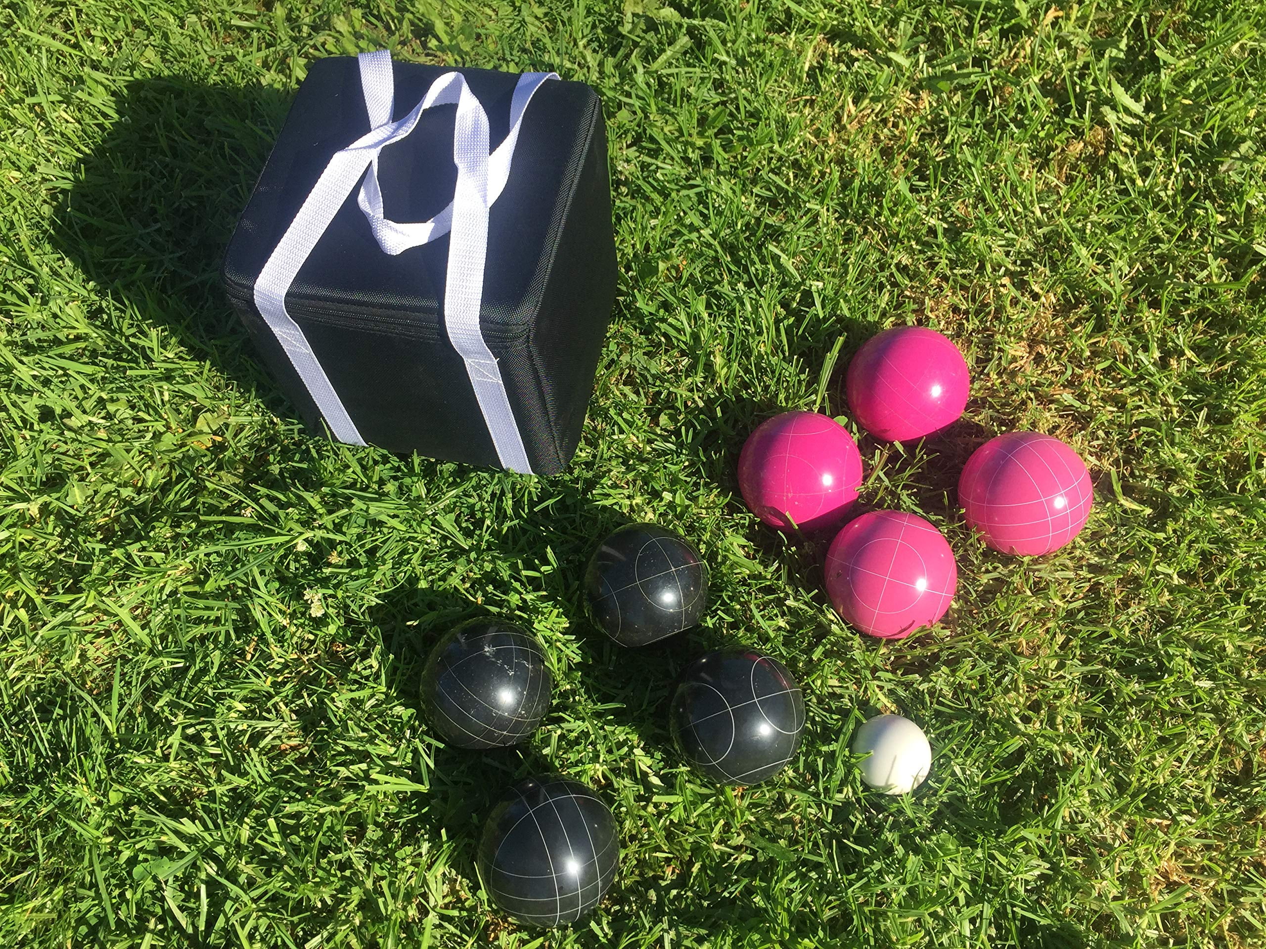 New Listing - (28 of 29) Unique Bocce Sets - 107mm with Black and Pink ...